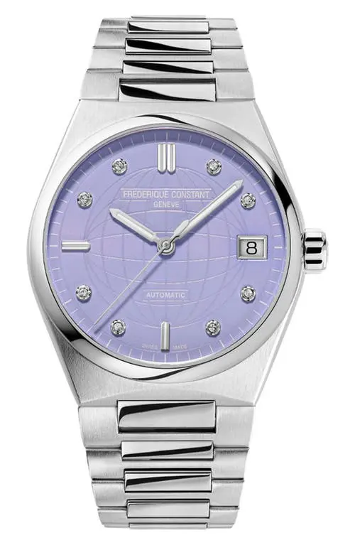 FREDERIQUE CONSTANT Highlife Diamond Automatic Bracelet Watch - Silver-tone