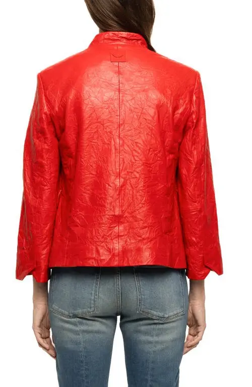 Zadig&Voltaire Veryn Cuir Crinkled Leather Jacket - Love