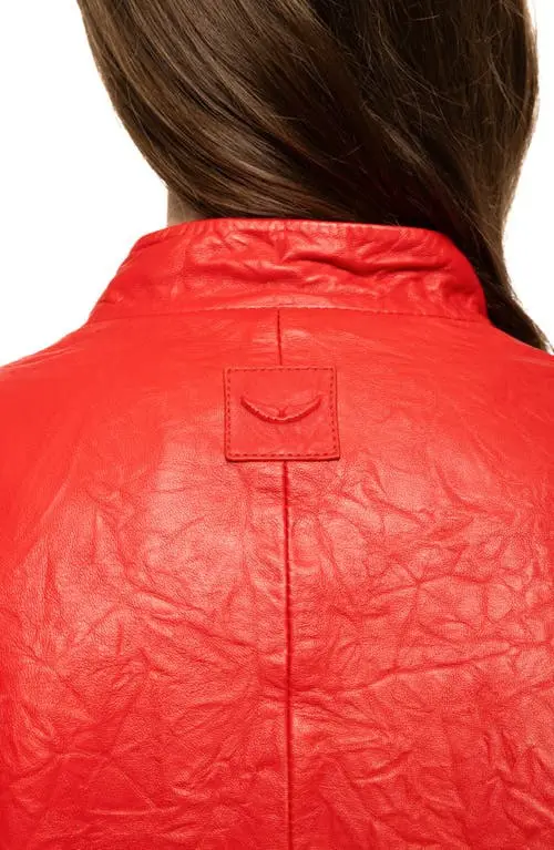 Zadig&Voltaire Veryn Cuir Crinkled Leather Jacket - Love