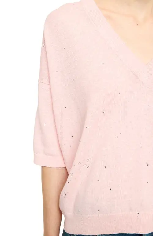 Zadig&Voltaire Wully Lico Embellished Linen-blend Sweater