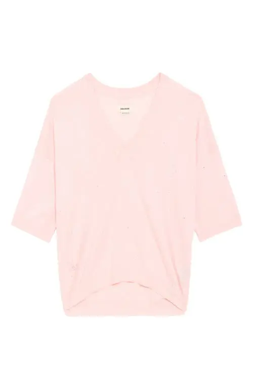 Zadig&Voltaire Wully Lico Embellished Linen-blend Sweater