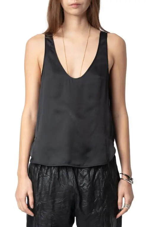 Zadig&Voltaire Tarys Satin Tank - Black