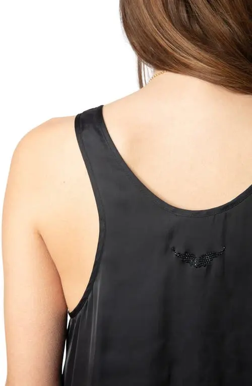 Zadig&Voltaire Tarys Satin Tank - Black