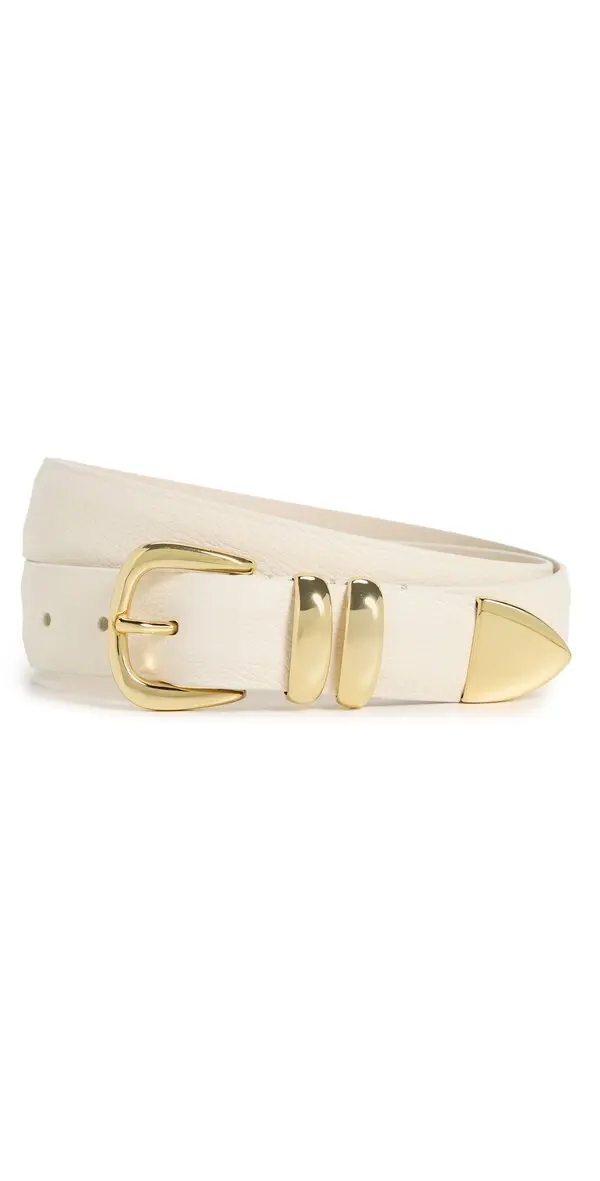 Anderson's Narrow Soft Grained Calf Leather Belt - Ivory F3