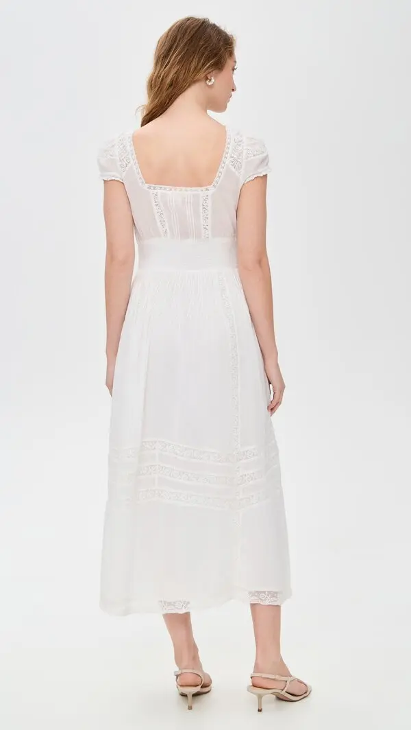 LoveShackFancy Suvi Dress - White
