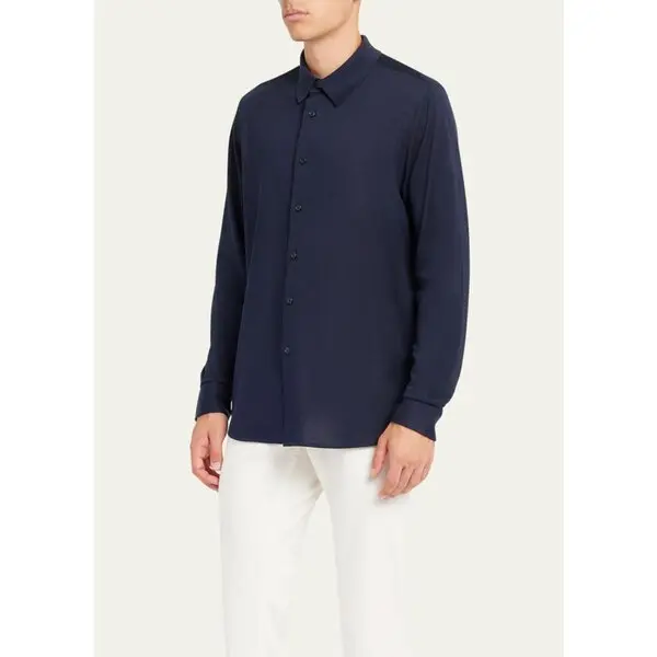 Brioni Silk Pique Sport Shirt