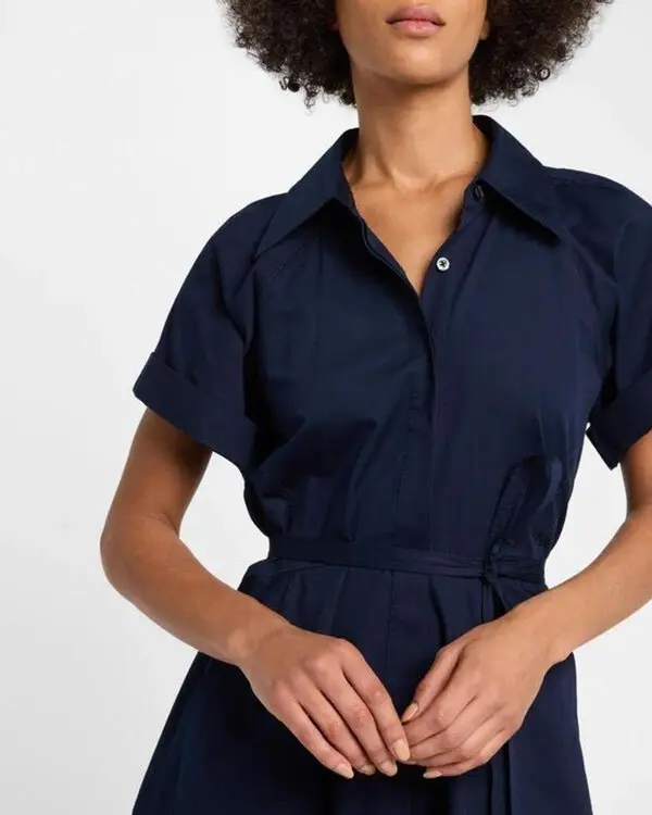 A.L.C. Julie Short-sleeve Shirtdress - Navy