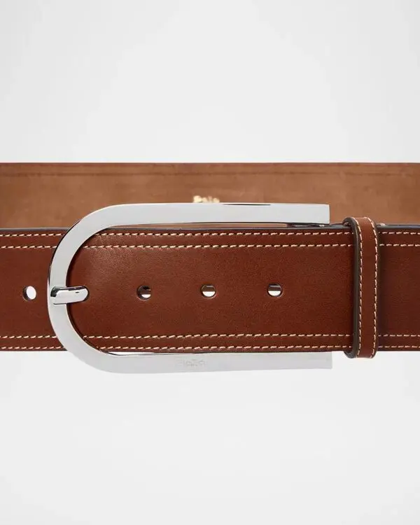 Polo Ralph Lauren Vachetta Buckle Leather Skinny Belt