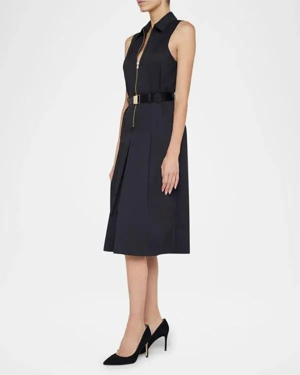 L & APOS;AGENCE L'agence Kylo Belted Shirtdress - Black