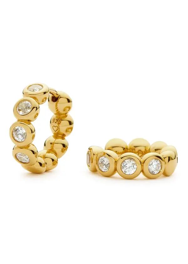 MISSOMA 18kt Vermeil Small Tennis Hoop Earrings - Gold
