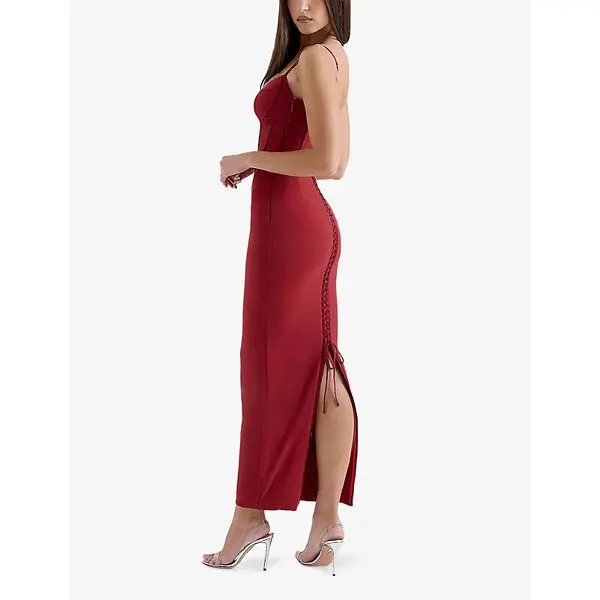 nude metallic dress Colors 3421 Long Slit Fitted Metallic Formal Prom Dress