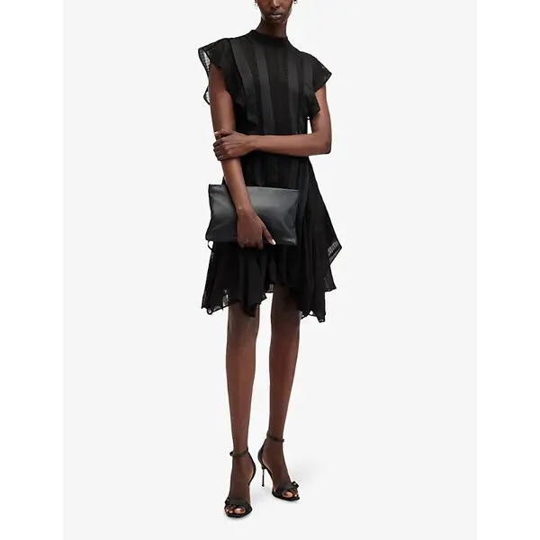 Allsaints Women's Fleur Texture Dress - Black - Size 12 UK/8 US
