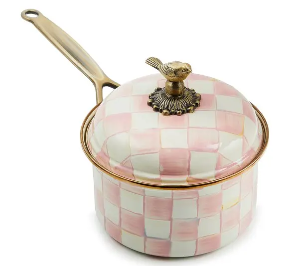 MACKENZIE-CHILDS Rosy Check 2.5 Qt. Saucepan - One-color