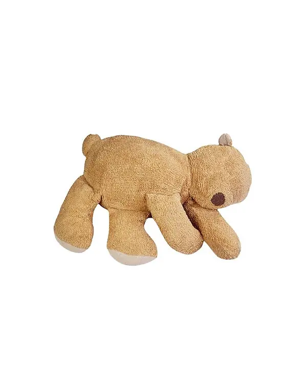 LORENA CANALS Sleepy Bear Pouf 1' X 3' 8" X 2' 4 - Light Honey/soil Brown/natural