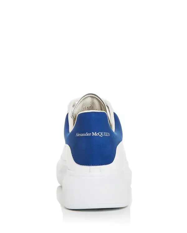 Alexander McQueen Oversized Sneakers With Leather Heel - Blue White