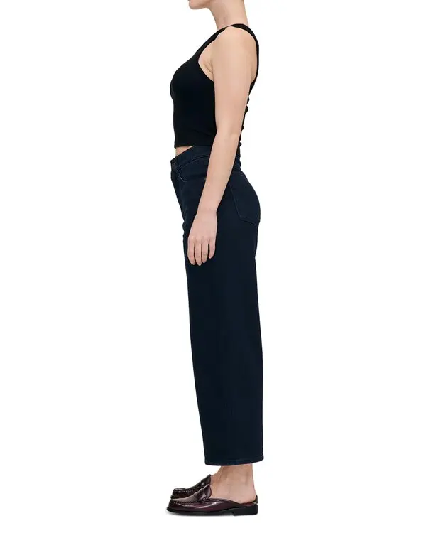 DL1961 Petite Hepburn Wide Leg High Rise Ankle Jeans