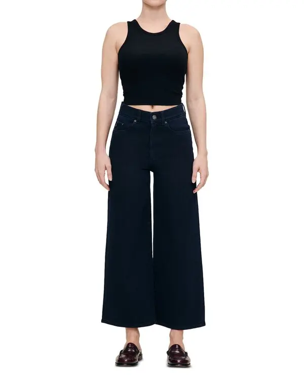 DL1961 Petite Hepburn Wide Leg High Rise Ankle Jeans