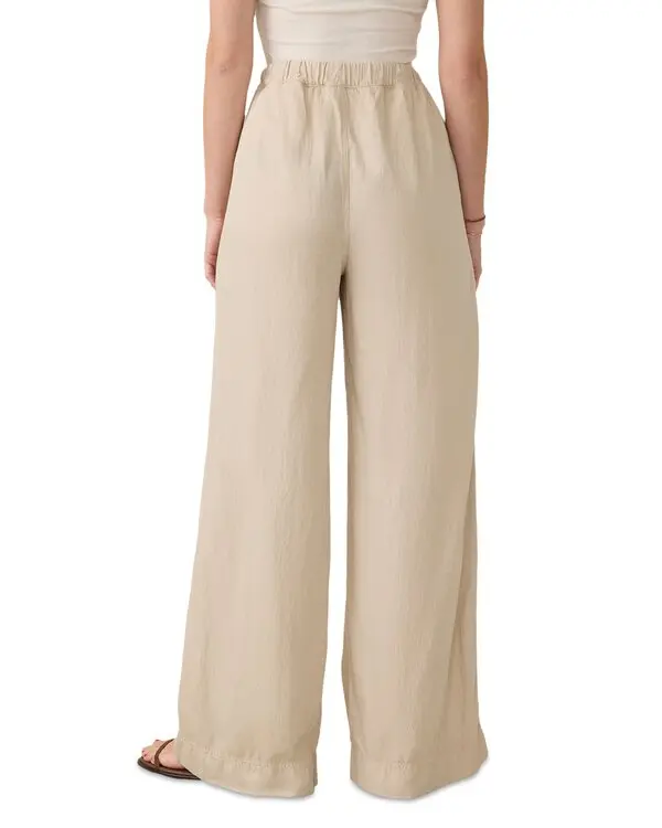 Faherty Brand Drift Wide Leg Pants - Wheaten