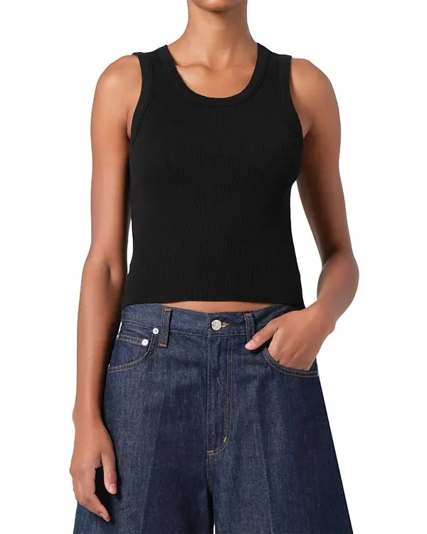 AGOLDE Ribbed Poppy Tank Top - Black