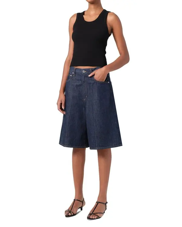 AGOLDE Ribbed Poppy Tank Top - Black