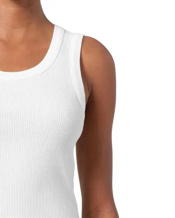 AGOLDE Ribbed Poppy Tank Top - White