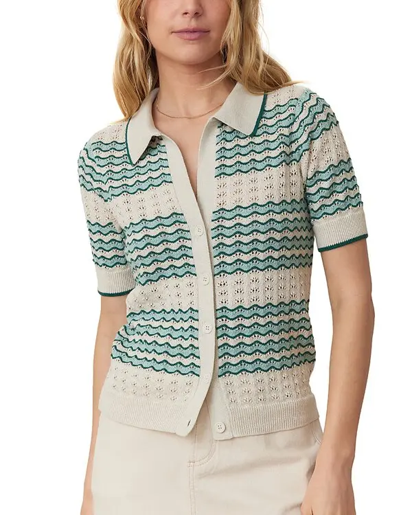 Marine Layer Piper Knit Resort Shirt - Aqua Groove