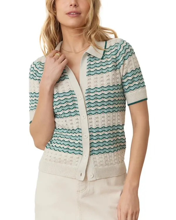 Marine Layer Piper Knit Resort Shirt - Aqua Groove
