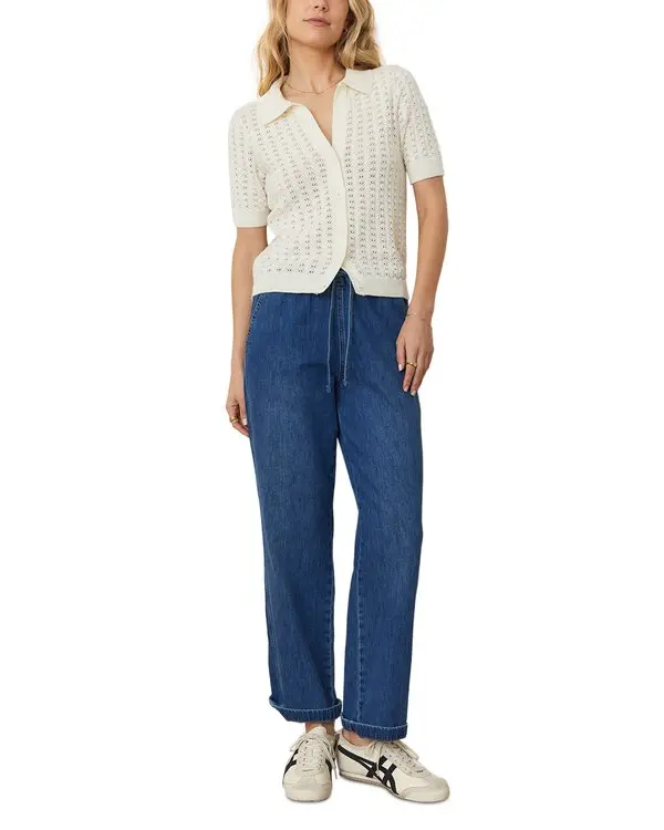 Marine Layer Piper Knit Resort Shirt - Cream