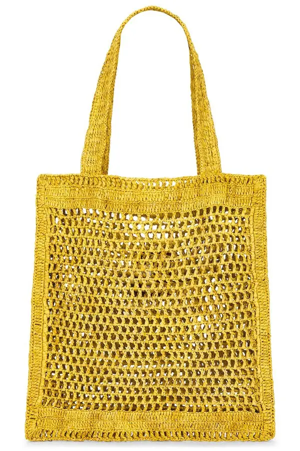 Chloé Summer Banana Raffia Tote Bag - Citronelle