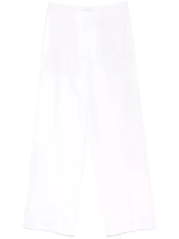 FORTE_FORTE High-waisted Trousers - White