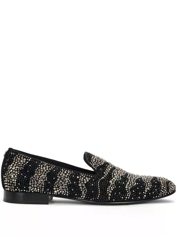 Roberto Cavalli Rhinestone-embellished Loafers