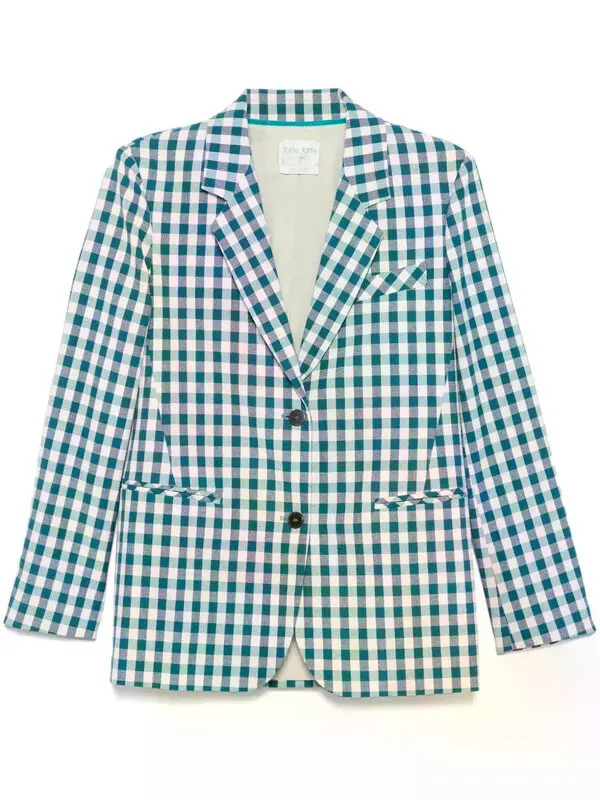 FORTE_FORTE Gingham-check Blazer