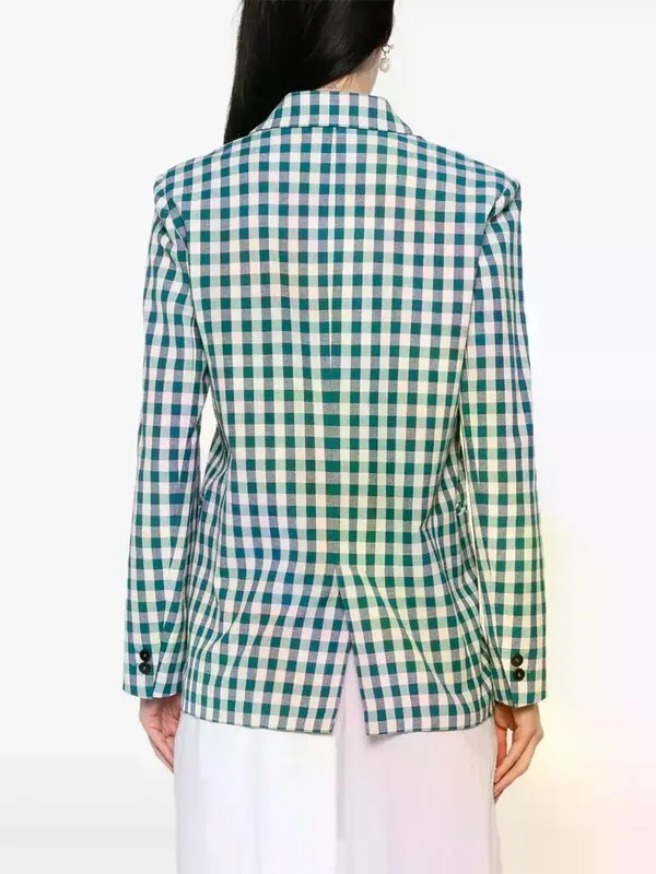 FORTE_FORTE Gingham-check Blazer