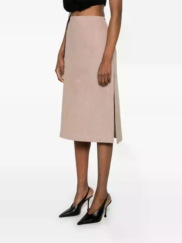 Fendi Linen Midi Skirt
