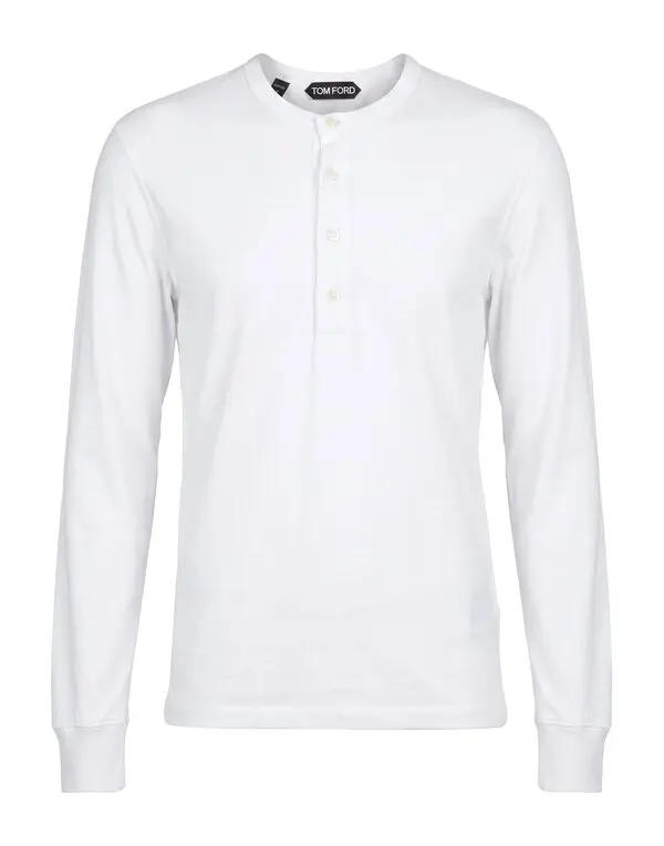 TOM FORD T-shirt Ivory Size Lyocell, Cotton - White