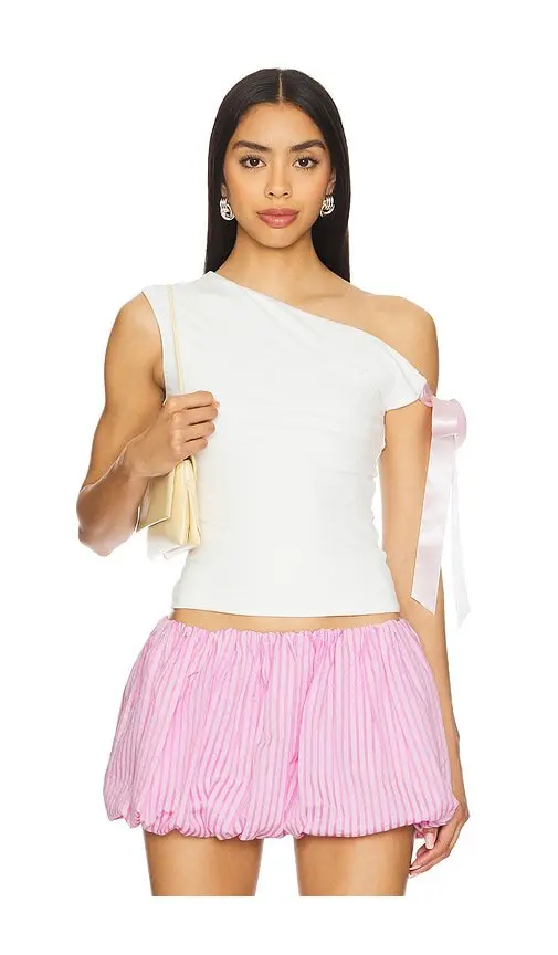 MORE TO COME Raquel Tie Sleeve Top