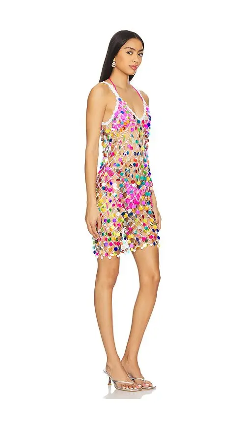 MILLY Sequin Crochet Mini Dress