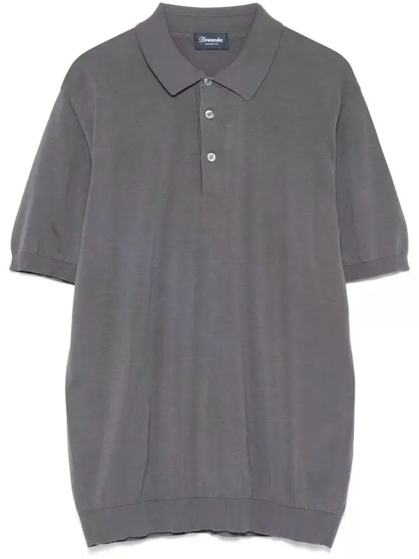 DRUMOHR Cotton Polo Shirt - Grey