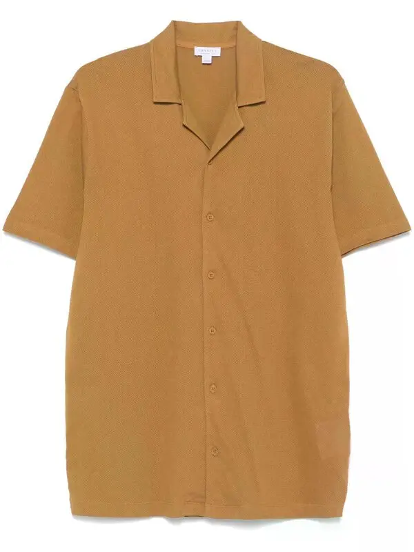 Sunspel Riviera Shirt - Brown