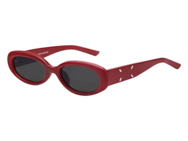 GENTLE MONSTER Maison Margiela Full Rim Sunglasses - Red Gray (mm206 Leather Lr1)