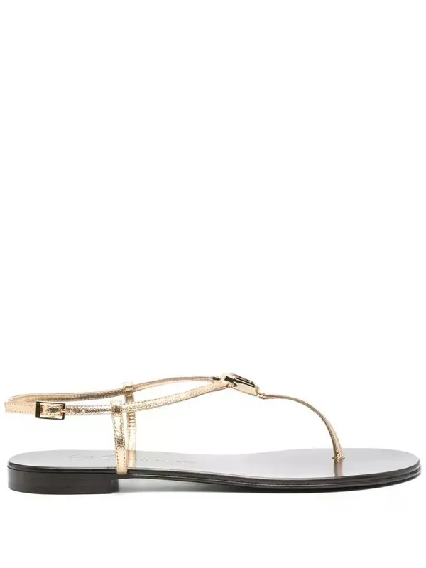 GIUSEPPE ZANOTTI Cameliee Flat Sandals - Gold