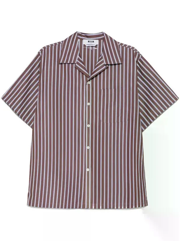MSGM Striped Poplin Shirt