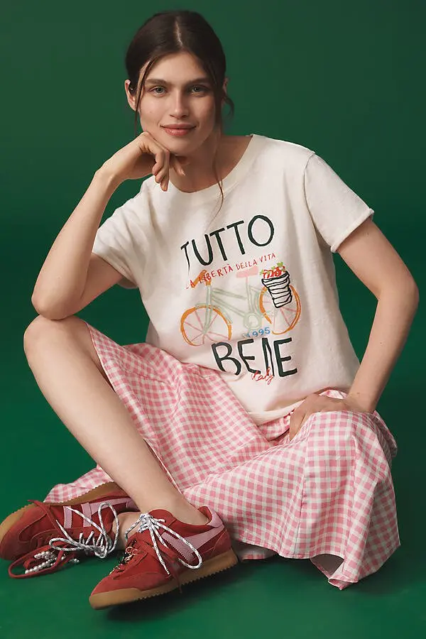 Maeve Jordan Nickson Tutto Bene Graphic T-shirt - Ivory