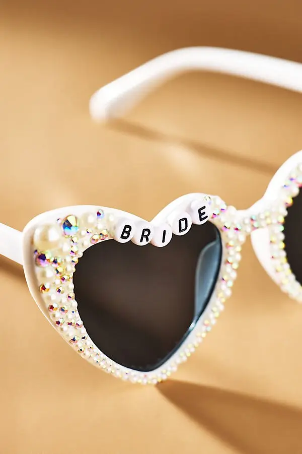 UNTAMED PETALS Bride-to-be Heart Sunglasses