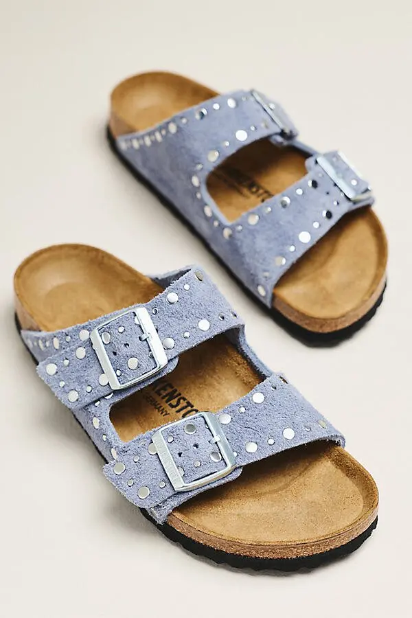 BIRKENSTOCK Arizona Rivets Sandals - Stone Blue