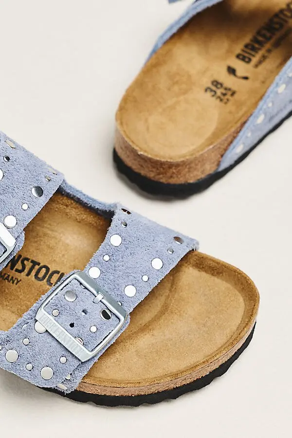 BIRKENSTOCK Arizona Rivets Sandals - Stone Blue