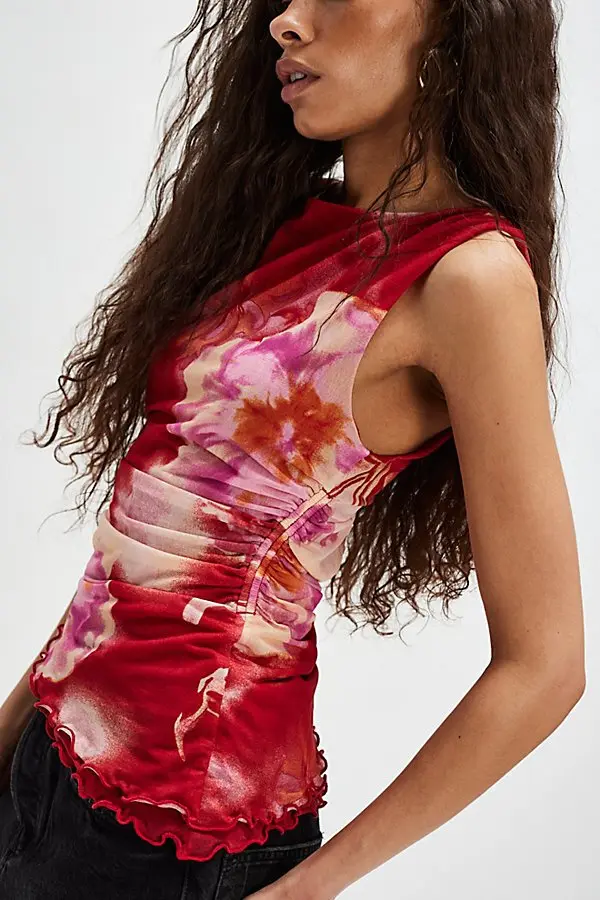 Free People Ash Printed Knit Top