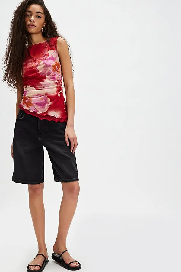 Free People Ash Printed Knit Top