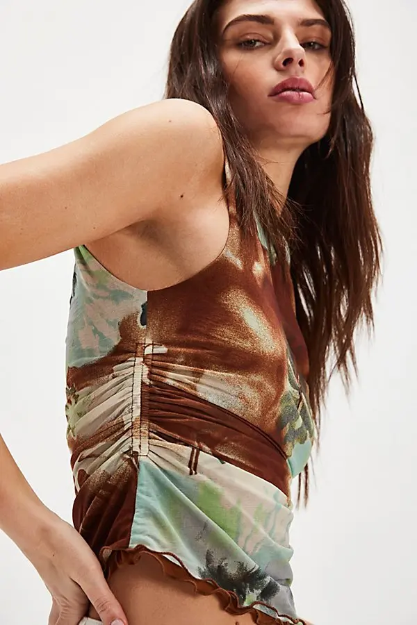 Free People Ash Printed Knit Top