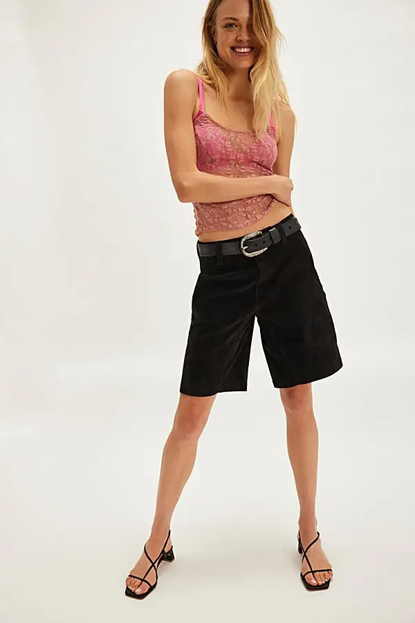 Free People We The Free Dylan Vegan Suede Long Shorts